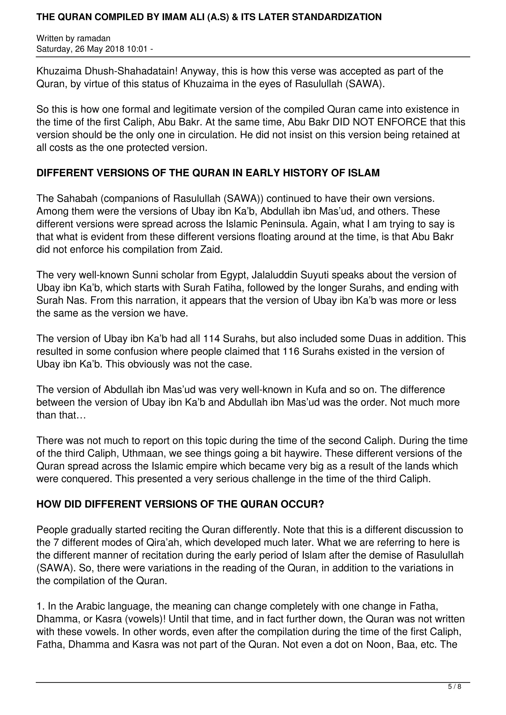 The quran-compiled-by-imam-ali-as-a-its-later-standardization- | PDF