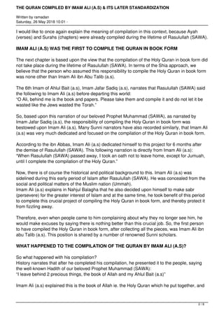 The quran-compiled-by-imam-ali-as-a-its-later-standardization- | PDF