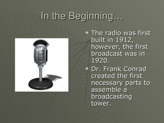 Radio In The 20's | PPT