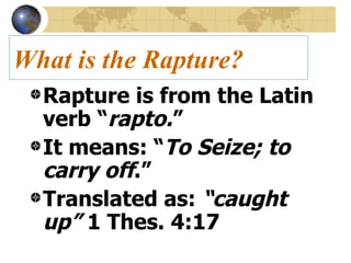 The Rapture Various Views | PPT