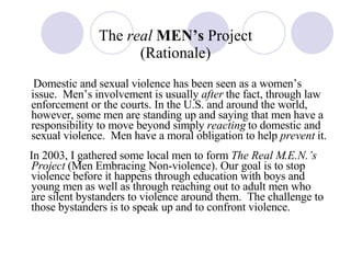 The Real Men’ Project | PPT