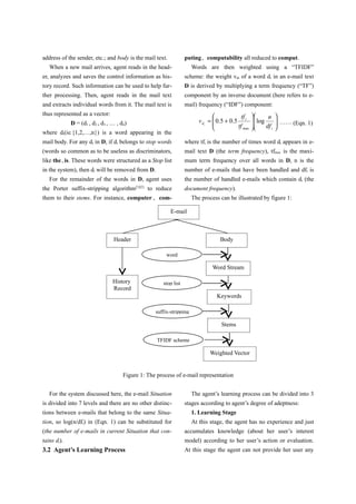 The Realization of Agent-Based E-mail automatic Handling System | DOC