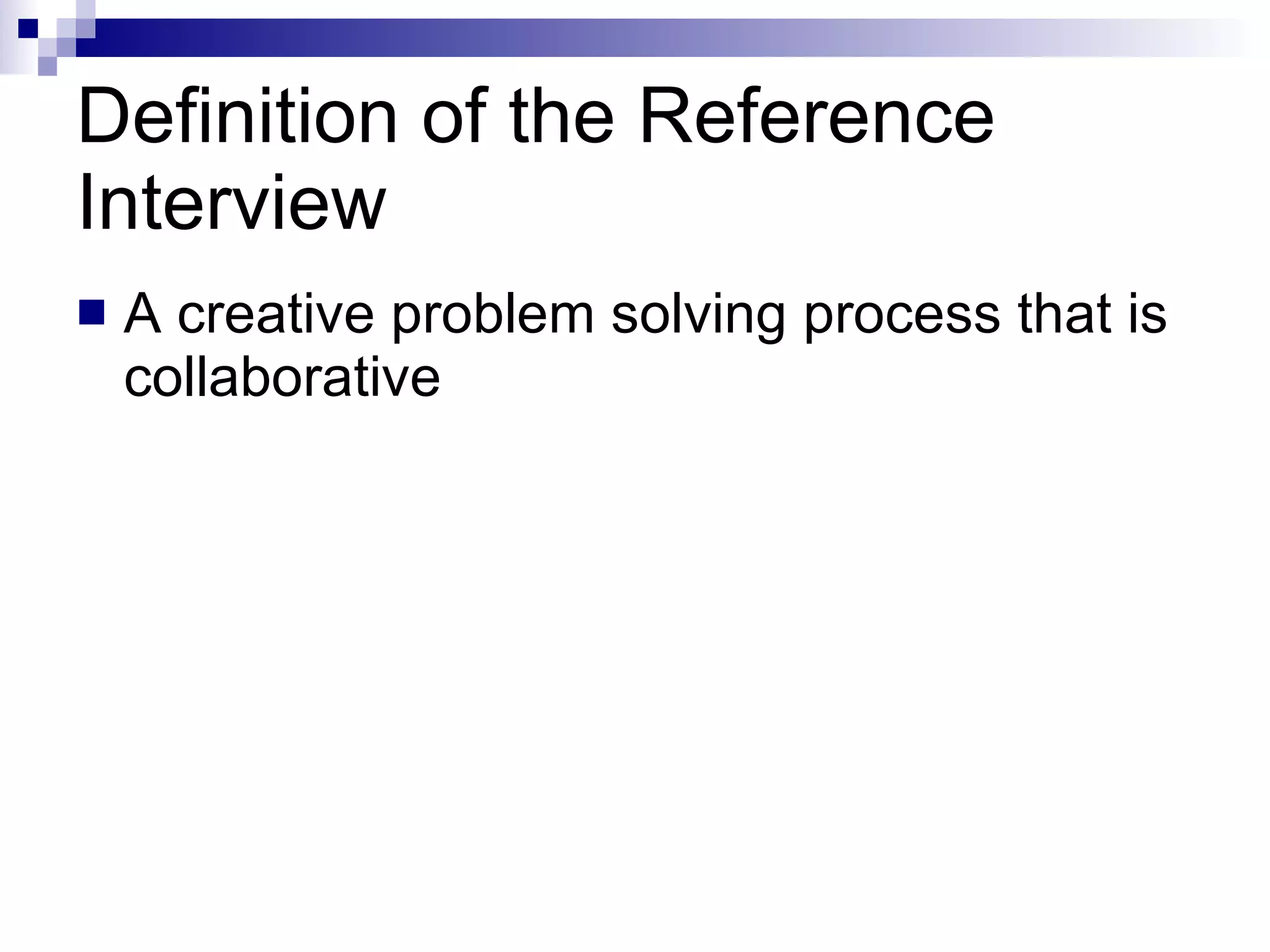 The Reference Interview | PPT