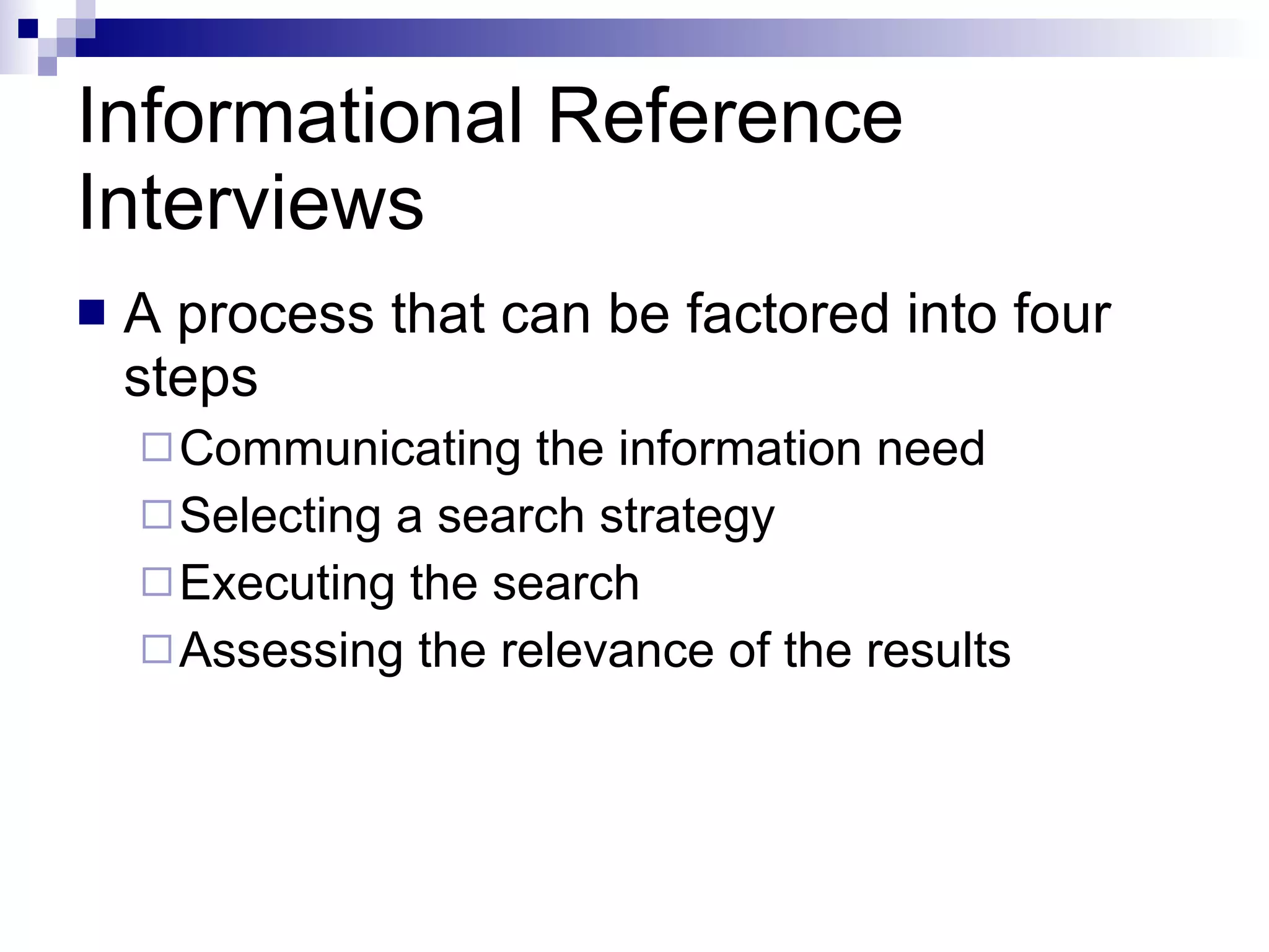 The Reference Interview | PPT