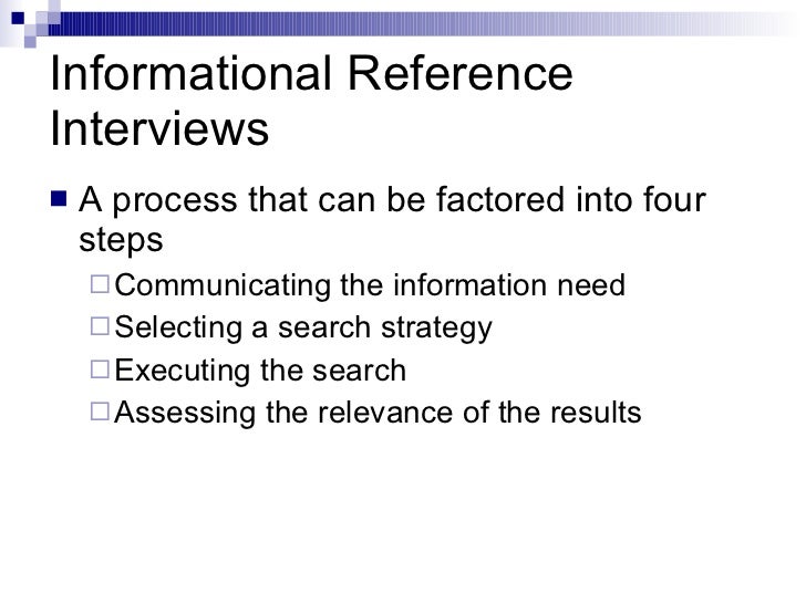The Reference Interview