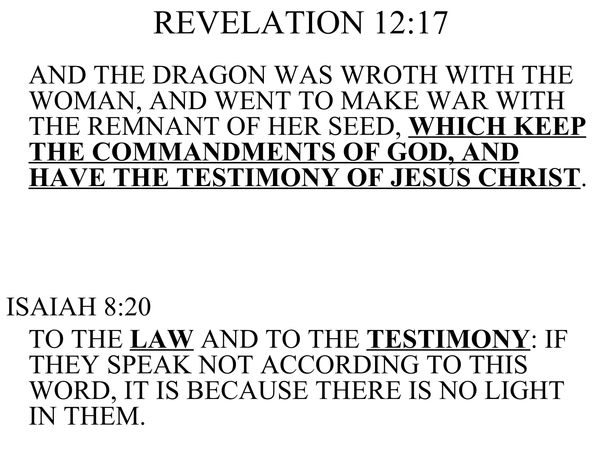 The Remnant Of Revelation 12 17 Ppt