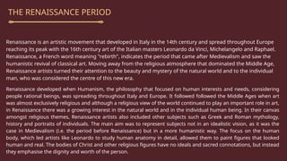 The-Renaissance-Period-report presentation | PPTX