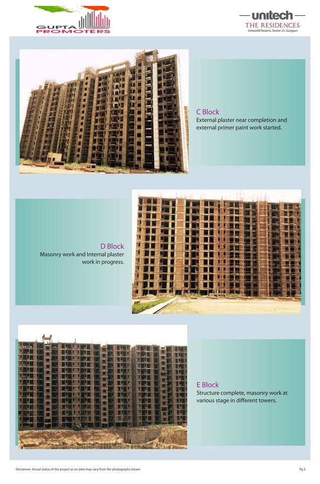 Unitech Residences Construction Update | PDF | Developmental Sites ...