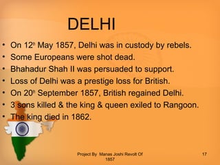 The Indian Revolt of 1857 | PPT