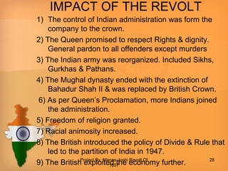 The Indian Revolt of 1857 | PPT