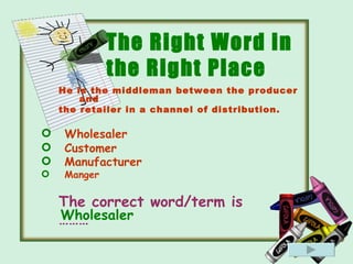 The Right Word Location | PPT