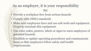 The rights and responsibilities of employers and employees | PPTX
