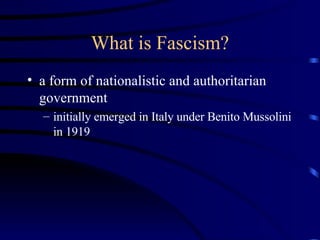 The Rise of Fascism | PPT