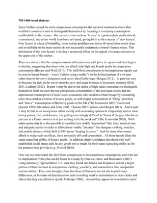 The Rise Of Inconspicuous Consumption | PDF