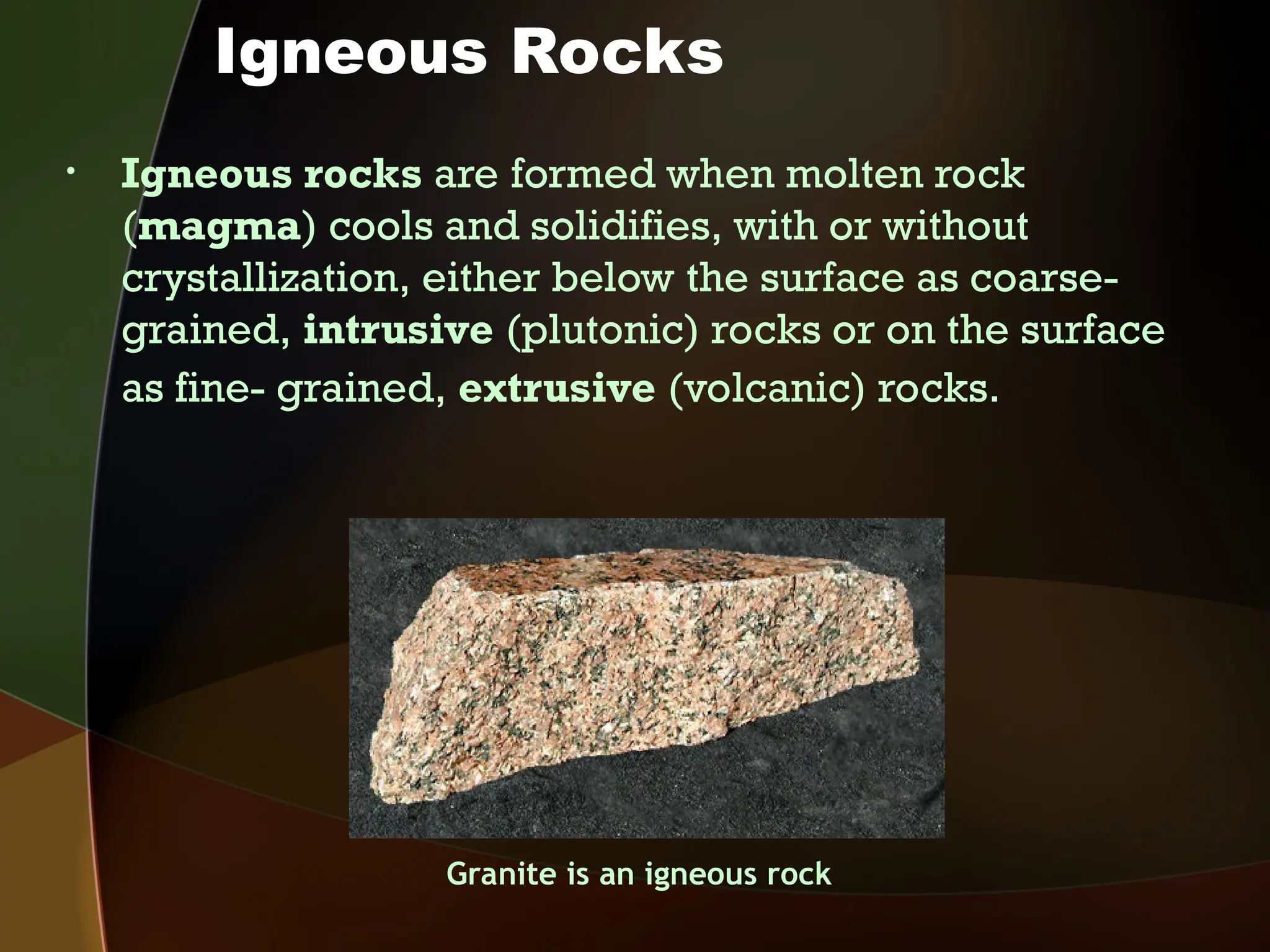 the introduction to the rock cycle ppt.. | PPT
