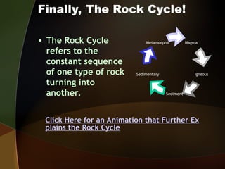 the introduction to the rock cycle ppt.. | PPT