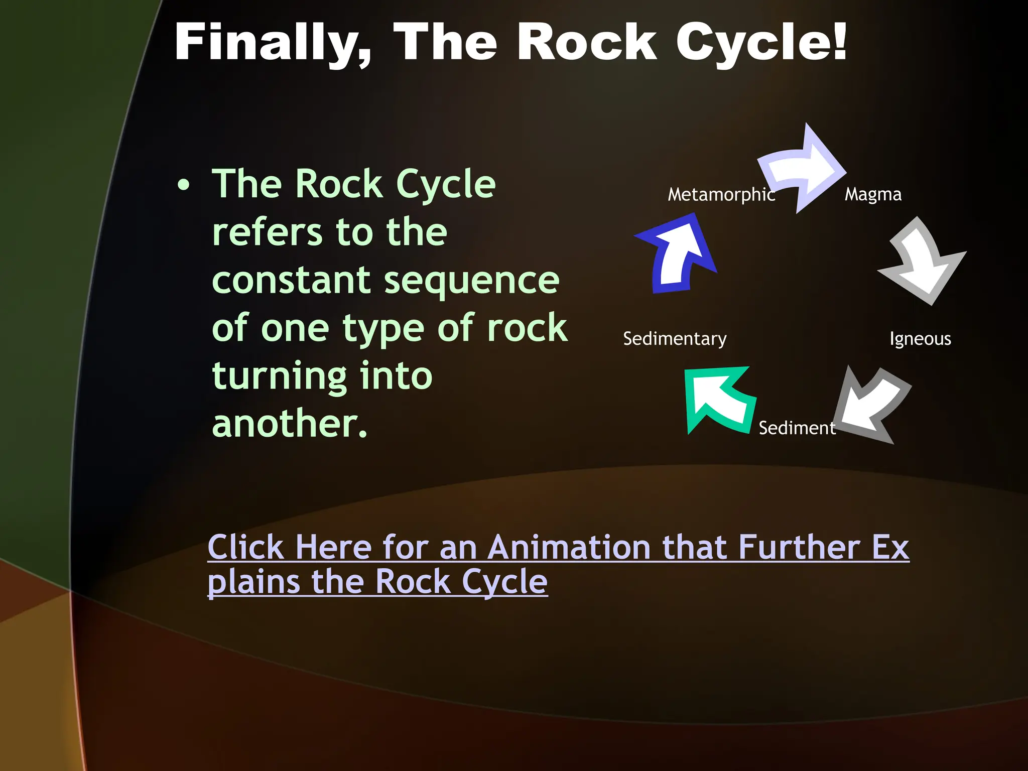 The rock cycle presentation for rock formation in different layers | PPT