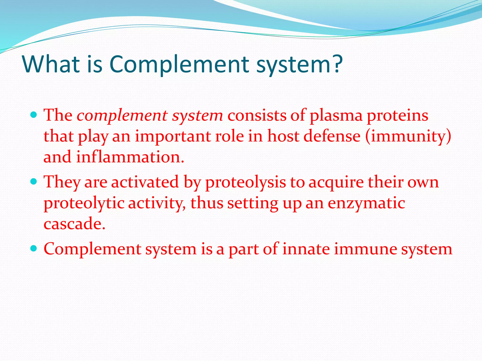 The role of complement system in acute inflamation | PPTX