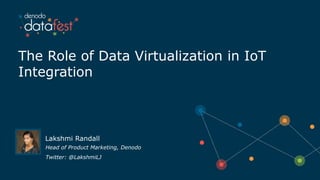 Denodo DataFest 2016: The Role of Data Virtualization in IoT Integration | PDF | Databases ...