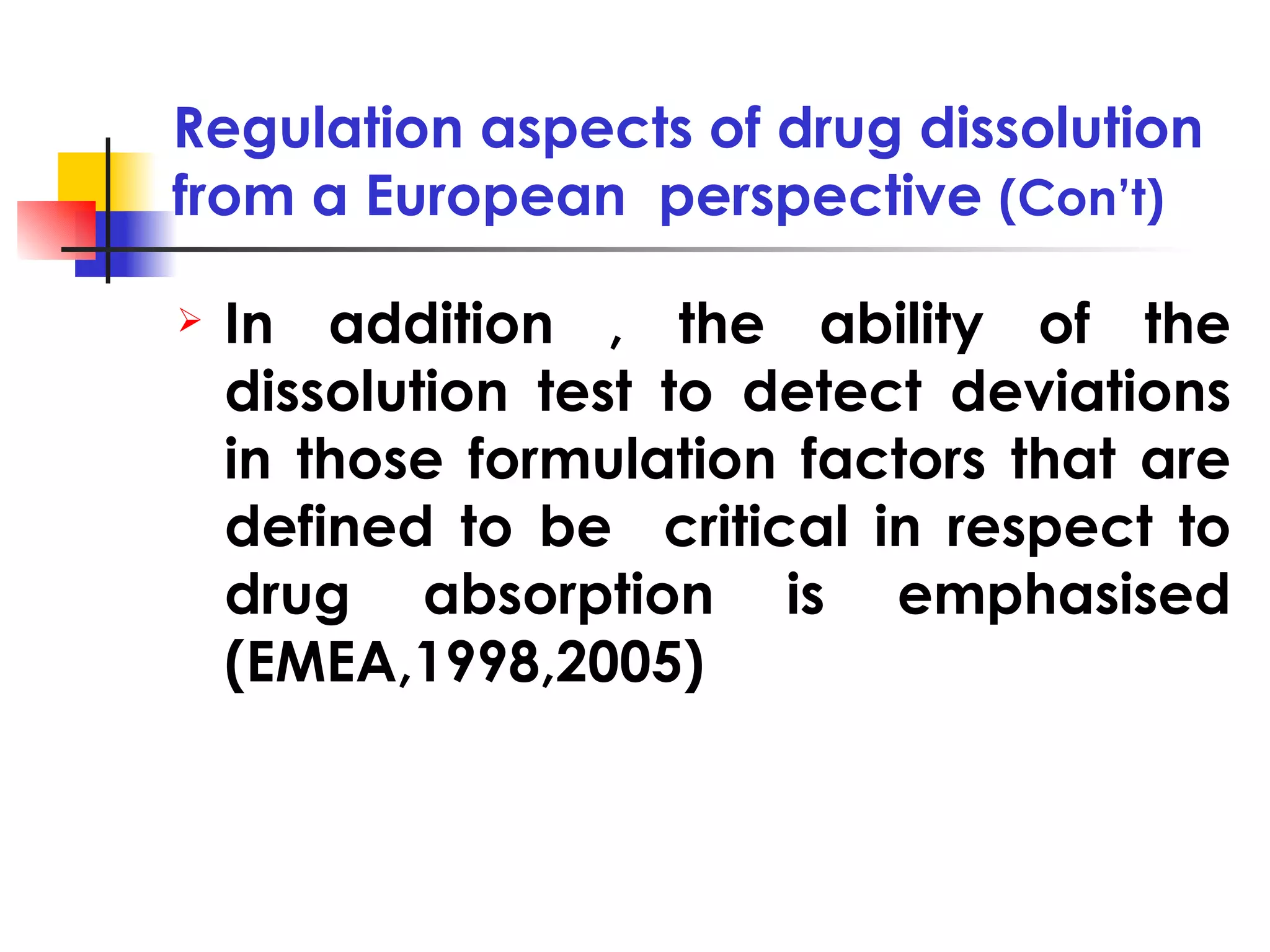 The role of dissolution in the demonstration of bioequivalence | PPT