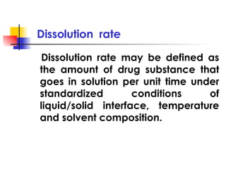 The role of dissolution in the demonstration of bioequivalence | PPT