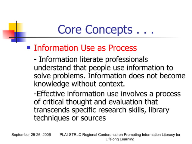 The Role of Libraries and Librarians in Information Literacy | PPT