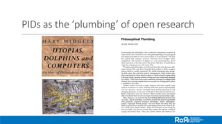 The role of persistent identifiers in open research | PPT