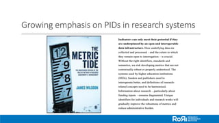 The role of persistent identifiers in open research | PPT