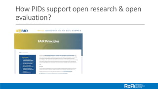 The role of persistent identifiers in open research | PPT
