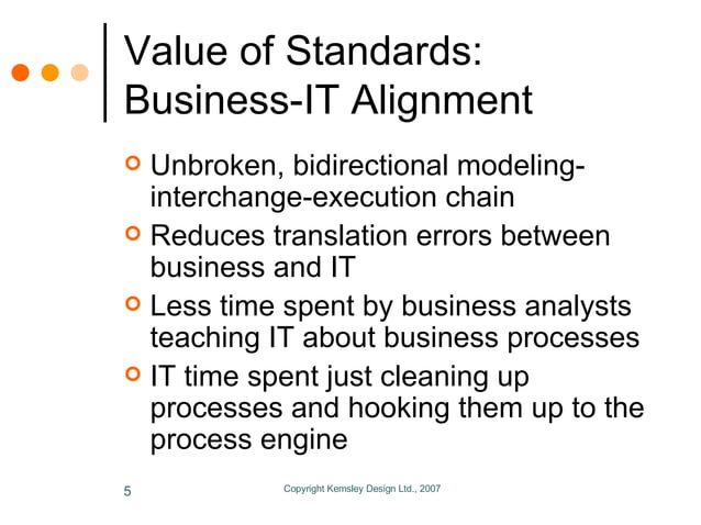 The Role of Standards in BPM | PPT