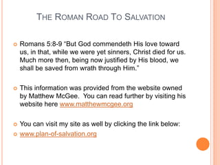 The Roman Road To Salvation | PDF