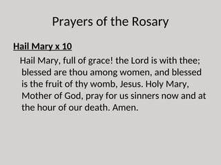 THE ROSARY THE ROSARY THE ROSARY THE ROSARY | PPT