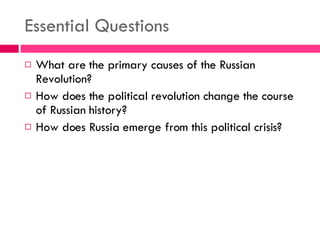The Russian Revolution Of 1917 1924 | PPT