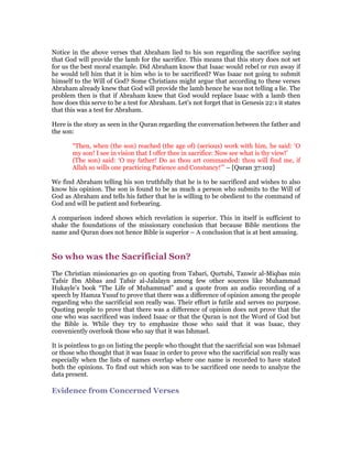 The sacrificial son Ishmael or Isaac | PDF