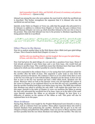 The sacrificial son Ishmael or Isaac | PDF