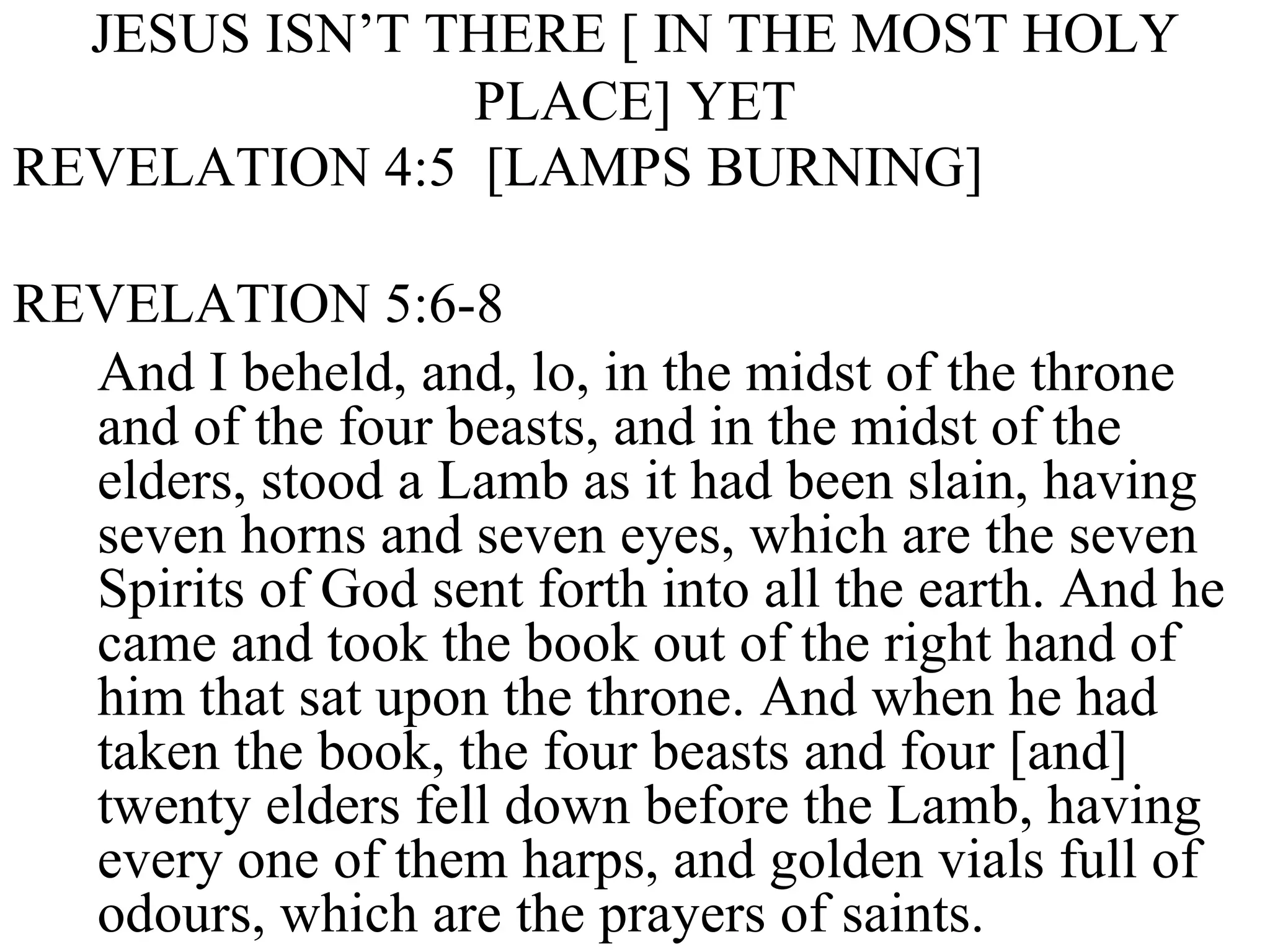 The Sanctuary Message | PPT