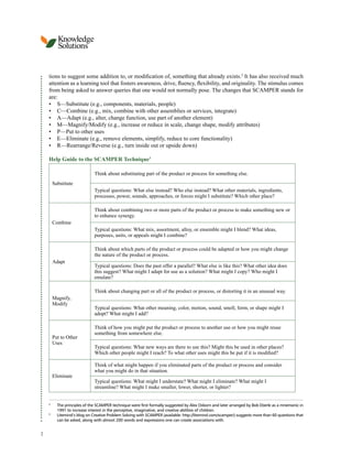 The scamper-technique | PDF