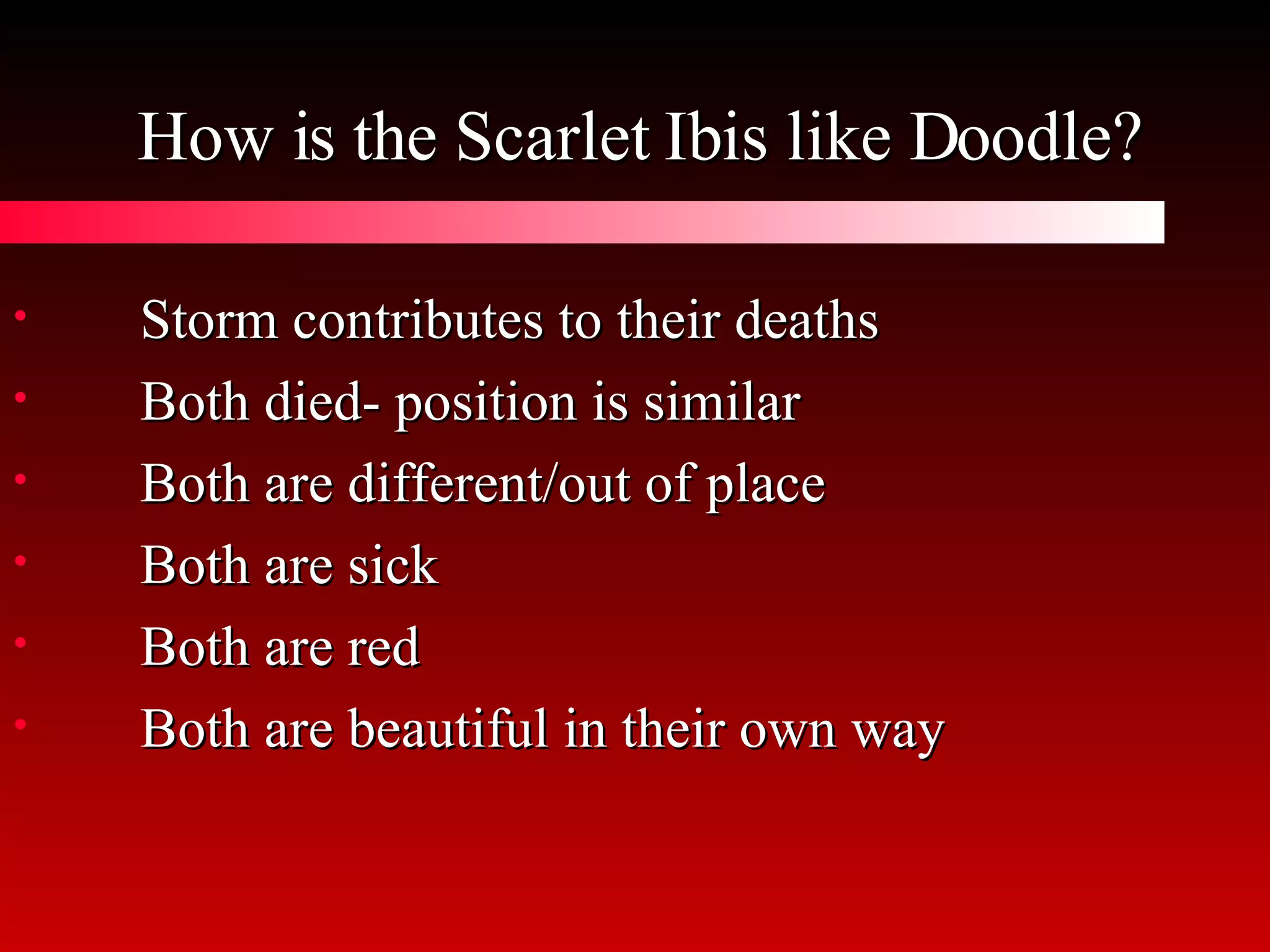 The Scarlet Ibis Final | PPT