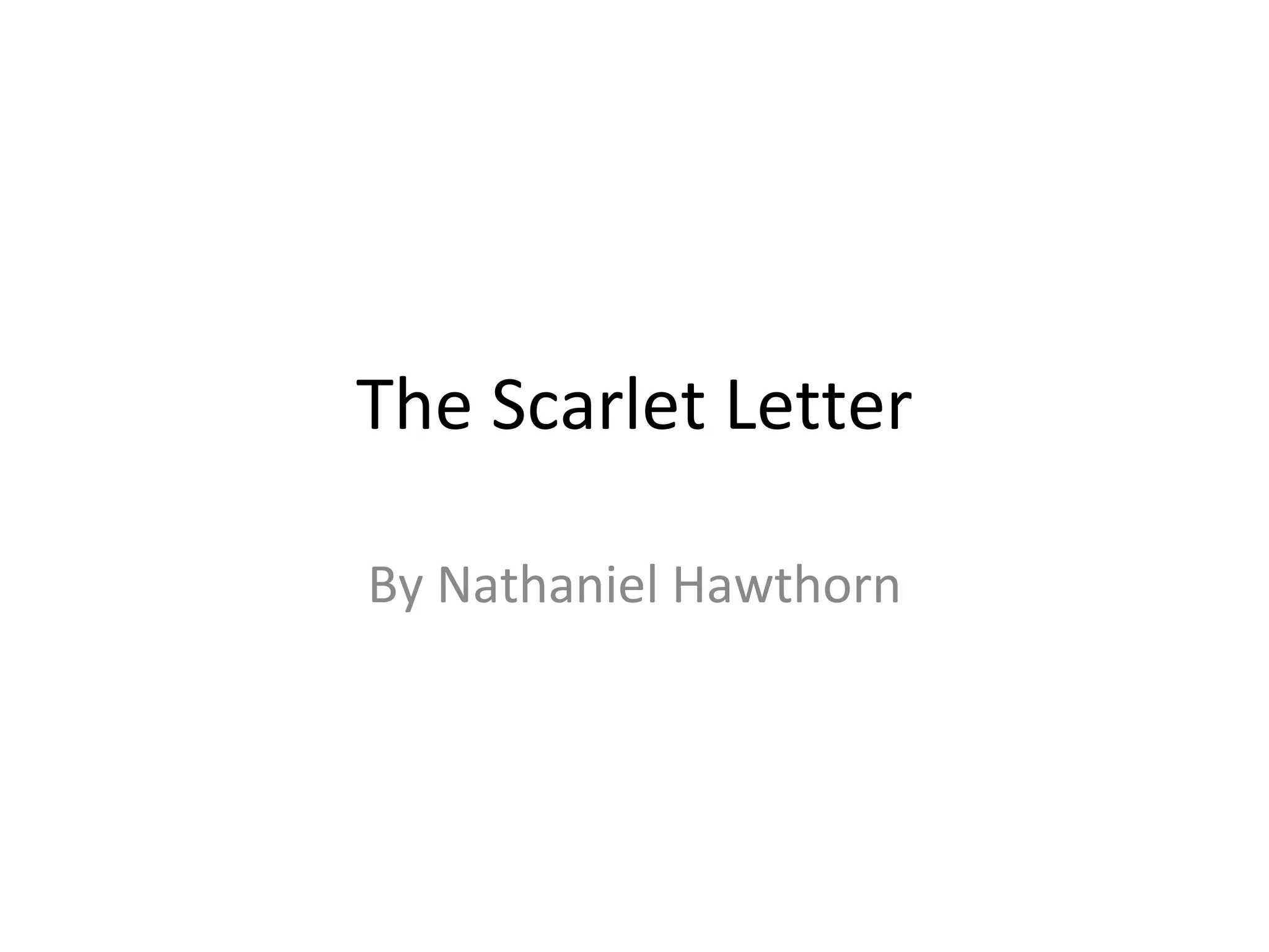 The Scarlet Letter presentation | PPT | Christianity | Religion ...