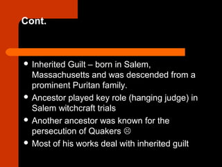 Introduction to the Scarlet Letter | PPT