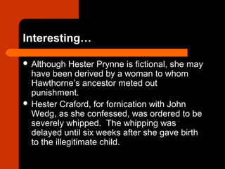 Introduction to the Scarlet Letter | PPT