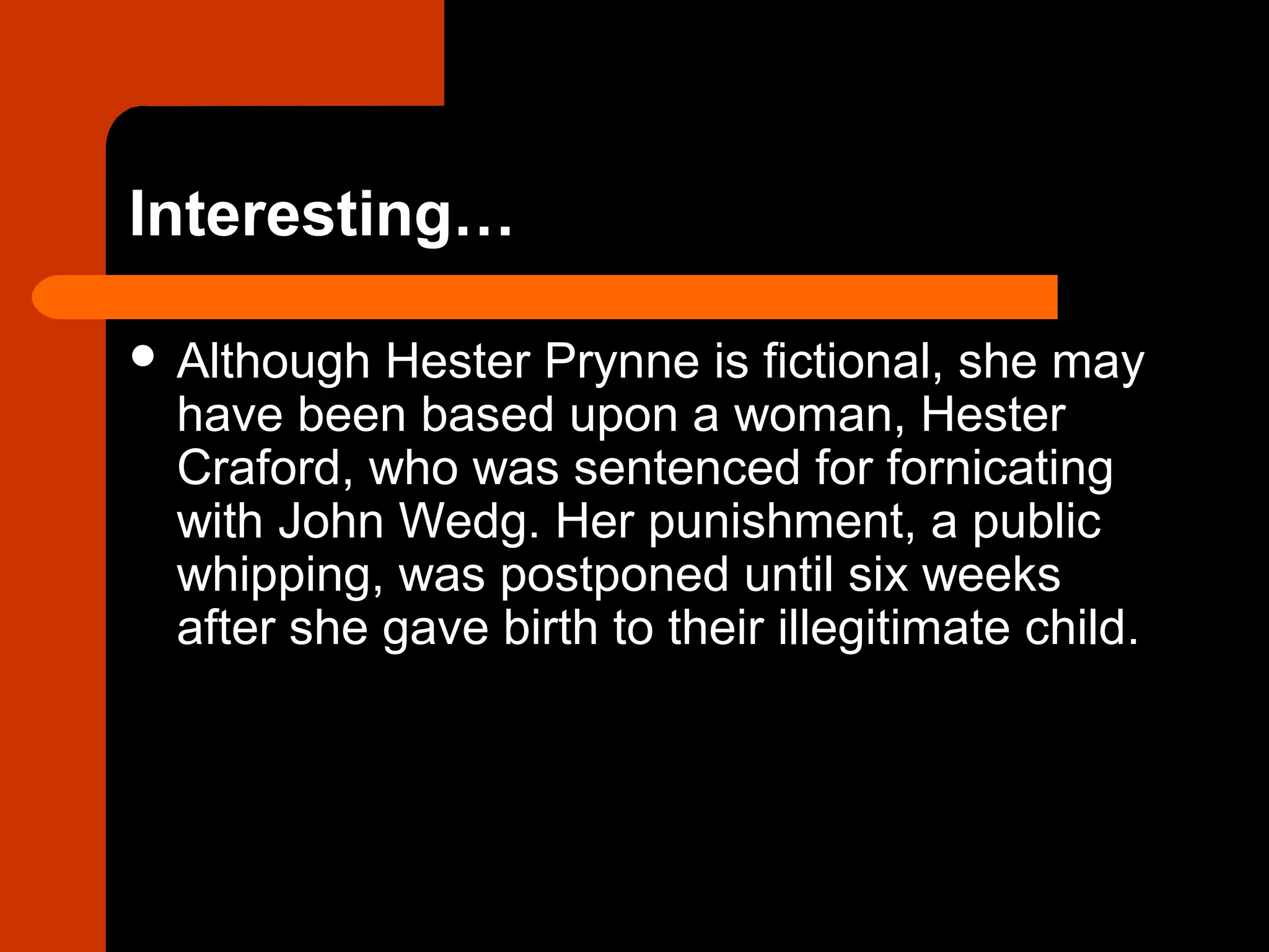 Introduction to the Scarlet Letter | PPT