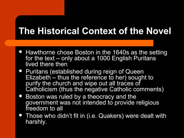 Introduction to the Scarlet Letter | PPT