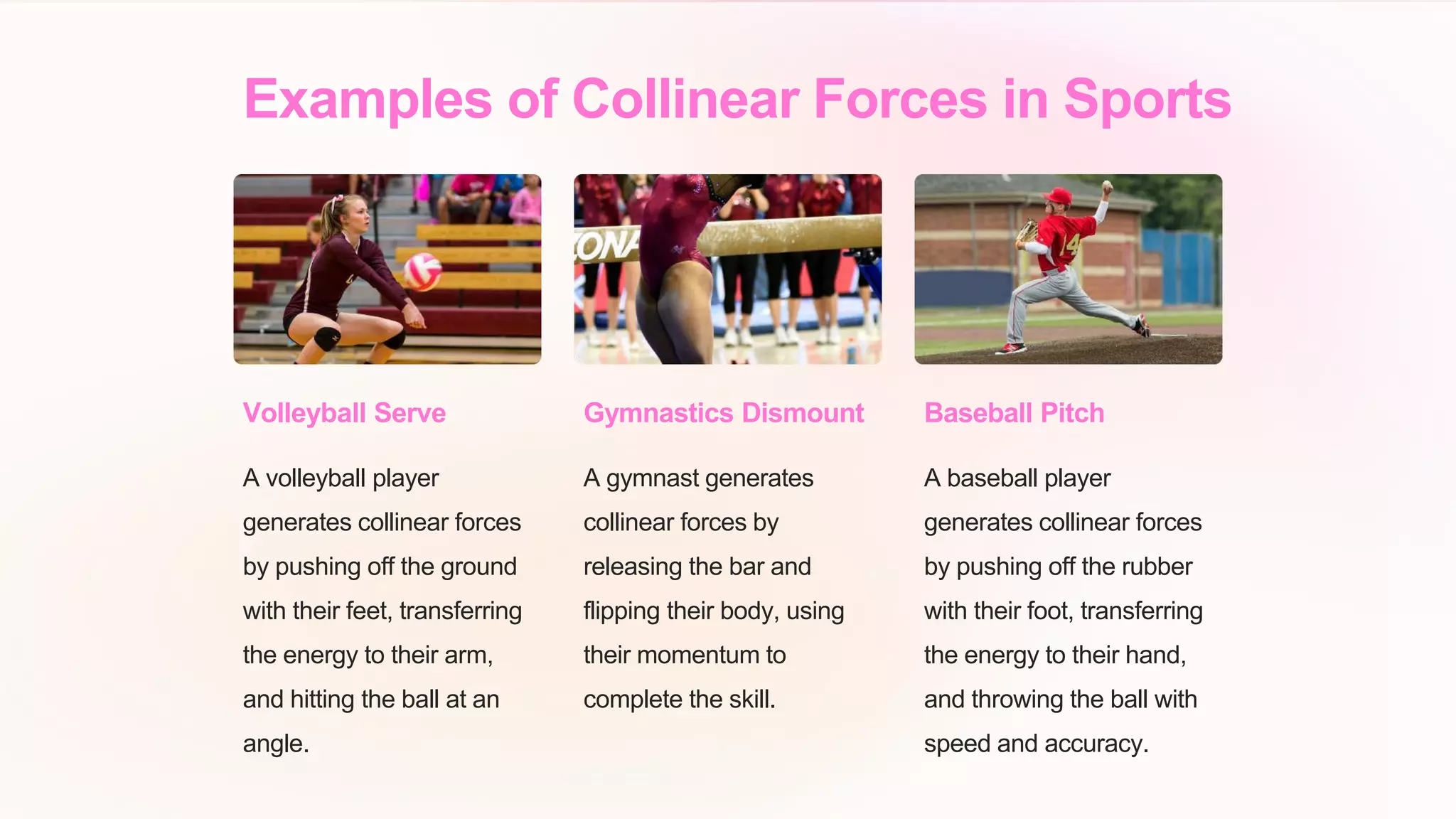 Collinear Forces in Sports | PPTX
