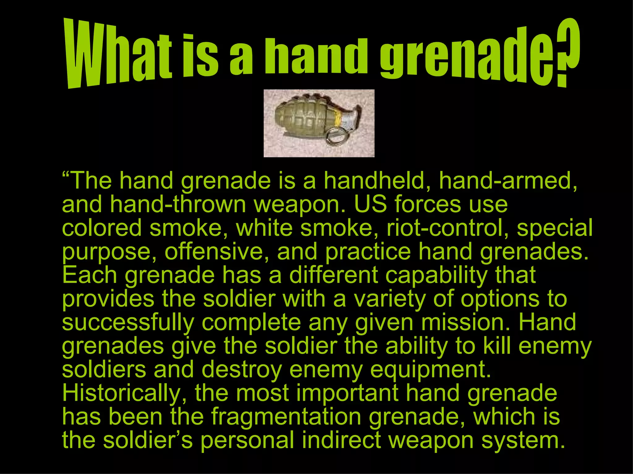 The Science Of Grenades (Power Point) | PPT