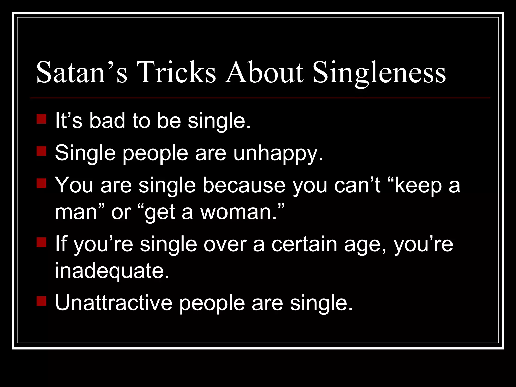 The Season of Singleness | PPT