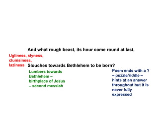 The Second Coming William Butler Yeats | PPT