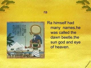 The Secret Name of Ra | PPT