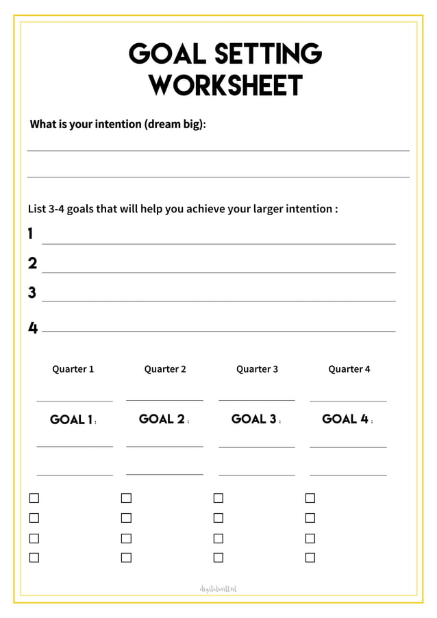 Goal Planning Worksheet | PDF