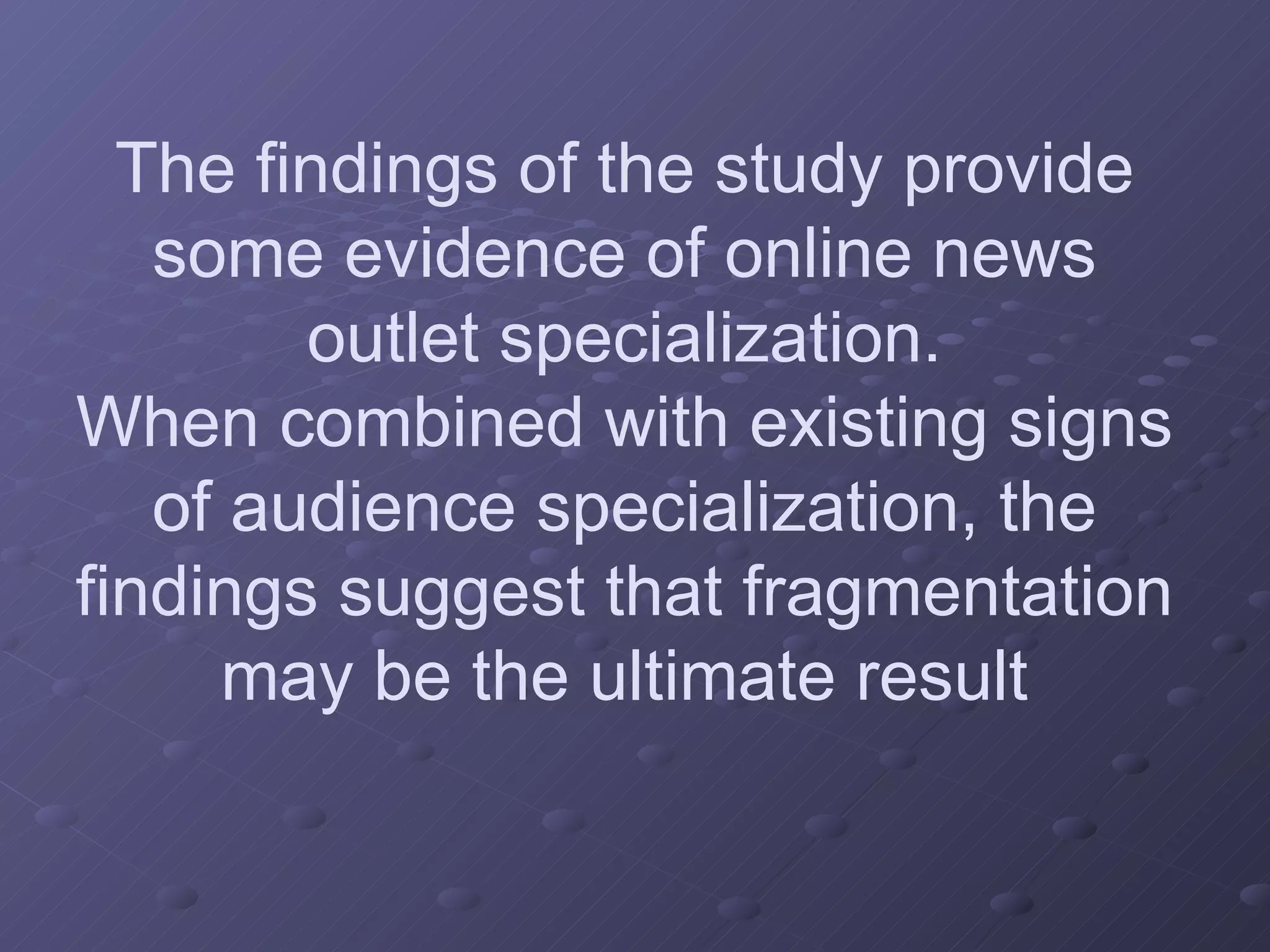 The Seeds Of Audience Fragmentation | PPT